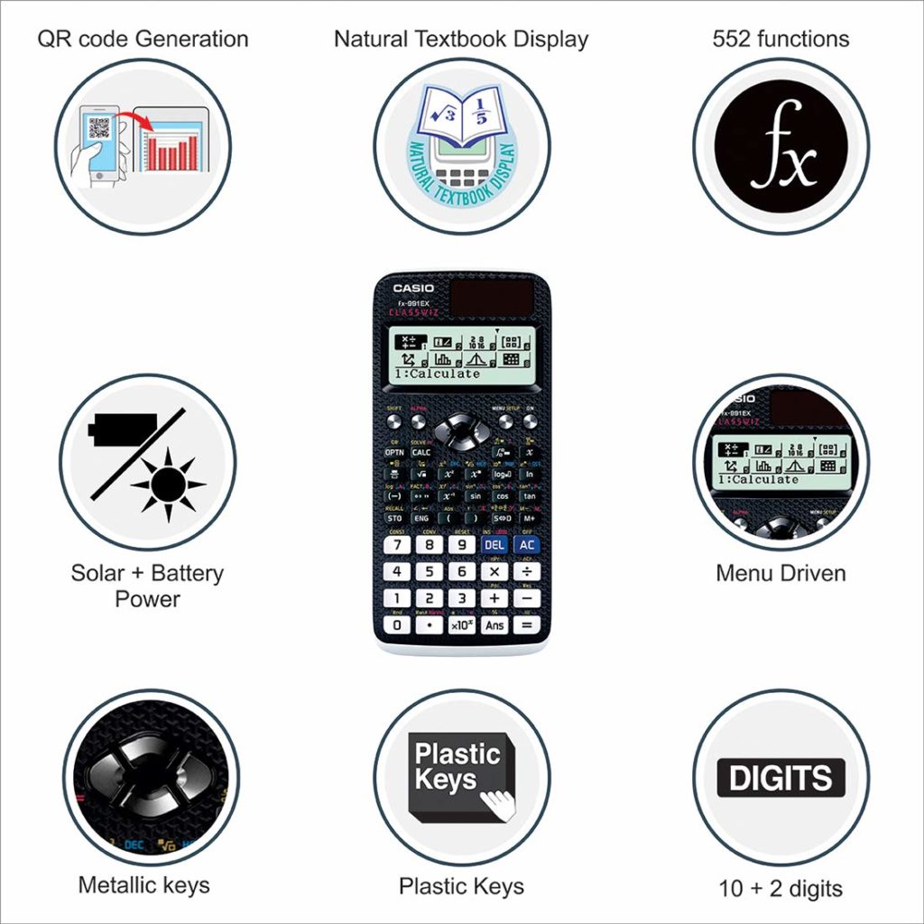 Casio FX-991EX Classwiz Non-Programmable Scientific Calculator – bookwalas