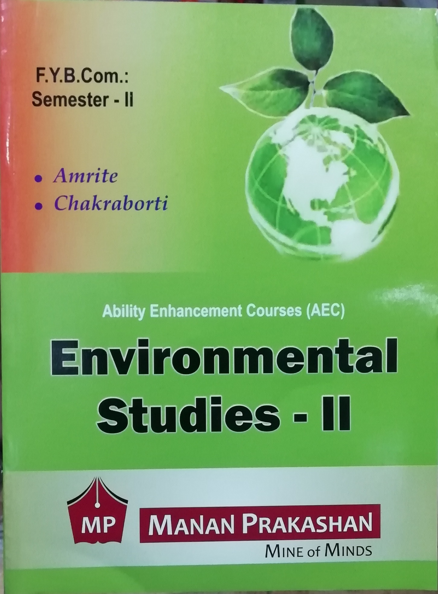 Manan – Environmental Studies 2, by Amrite, Chakraborti – MU – bookwalas