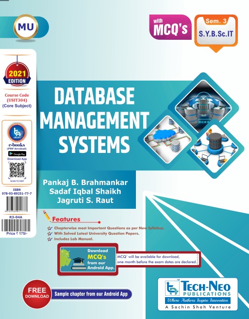 Techneo – Database Management Systems, SY BSC IT – MU – bookwalas Techneo – Database Management Systems, SY BSC IT – MU – bookwalas