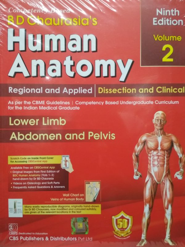 BD Chaurasia’s Human Anatomy Volume 2, Regional and Applied Dissection ...
