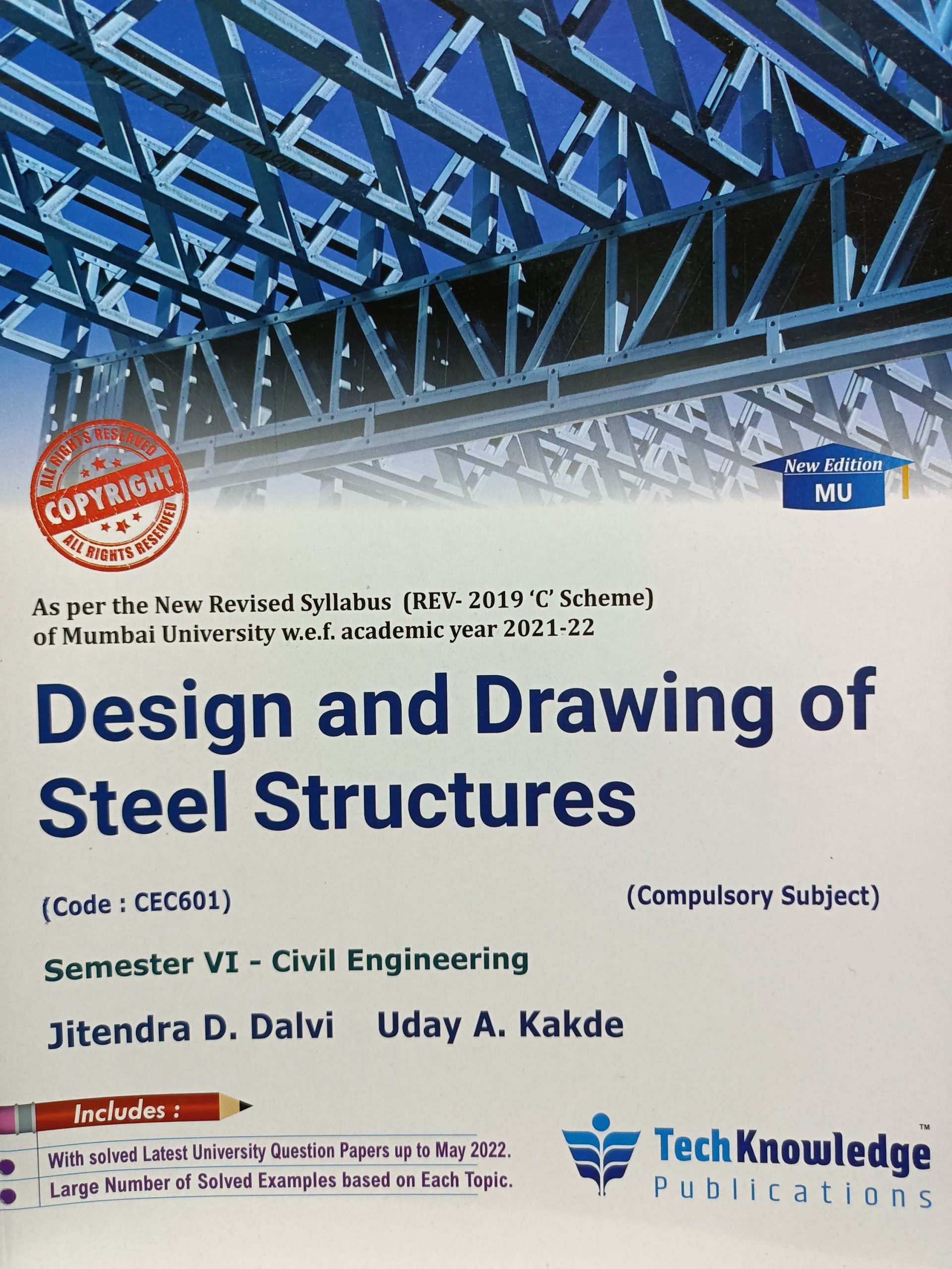 Techknowledge – Design and Drawing of Steel Structures – MU – bookwalas