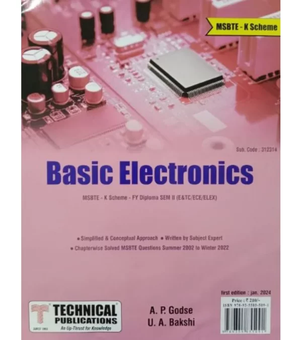Basic Electronics, MSBTE – K Scheme FY Diploma Sem 2 – bookwalas Basic Electronics, MSBTE – K Scheme FY Diploma Sem 2 – bookwalas