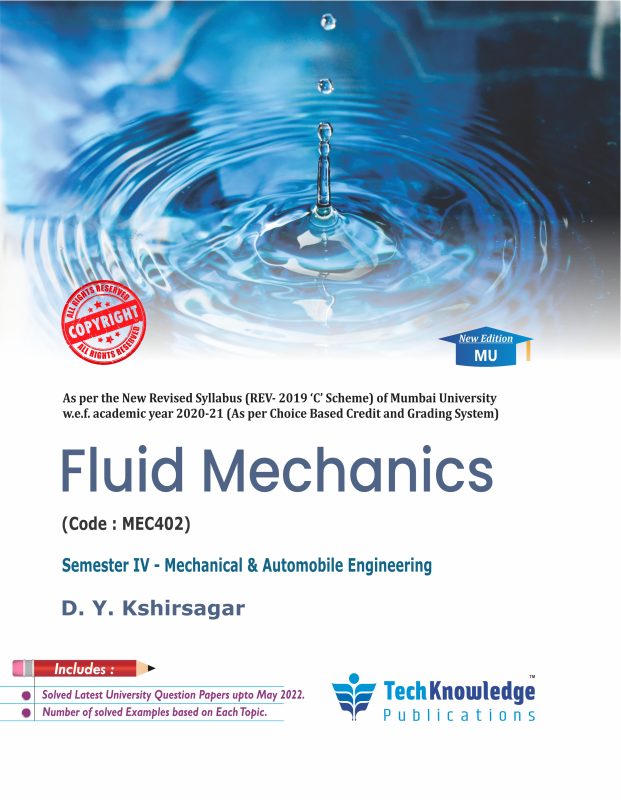 Techknowledge – Fluid Mechanics – MU – bookwalas Techknowledge – Fluid Mechanics – MU – bookwalas